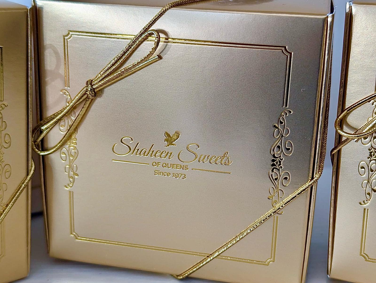 4pc. Mithai Golden Box – Shaheen Sweets