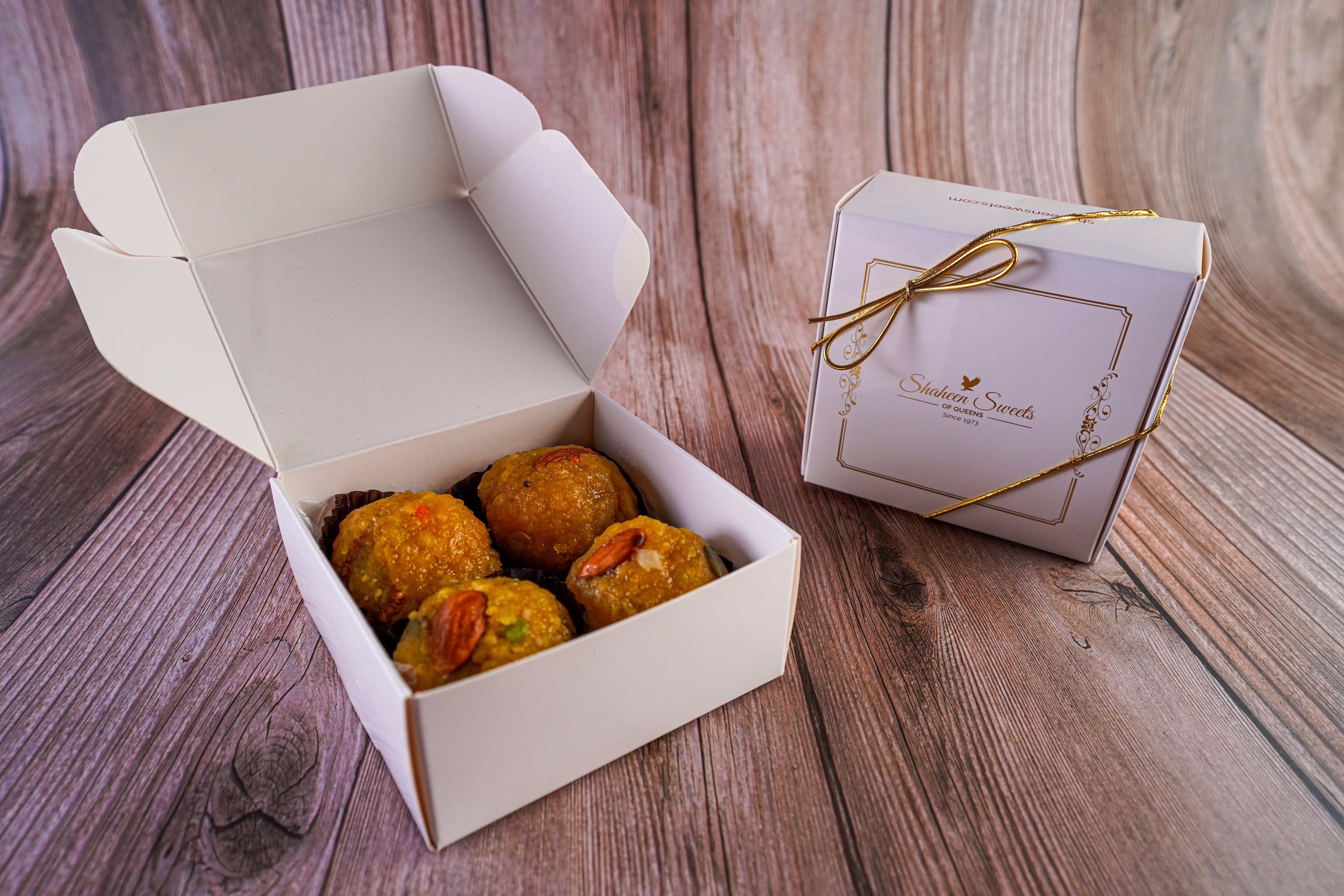 4pc. Mithai White Box – Shaheen Sweets
